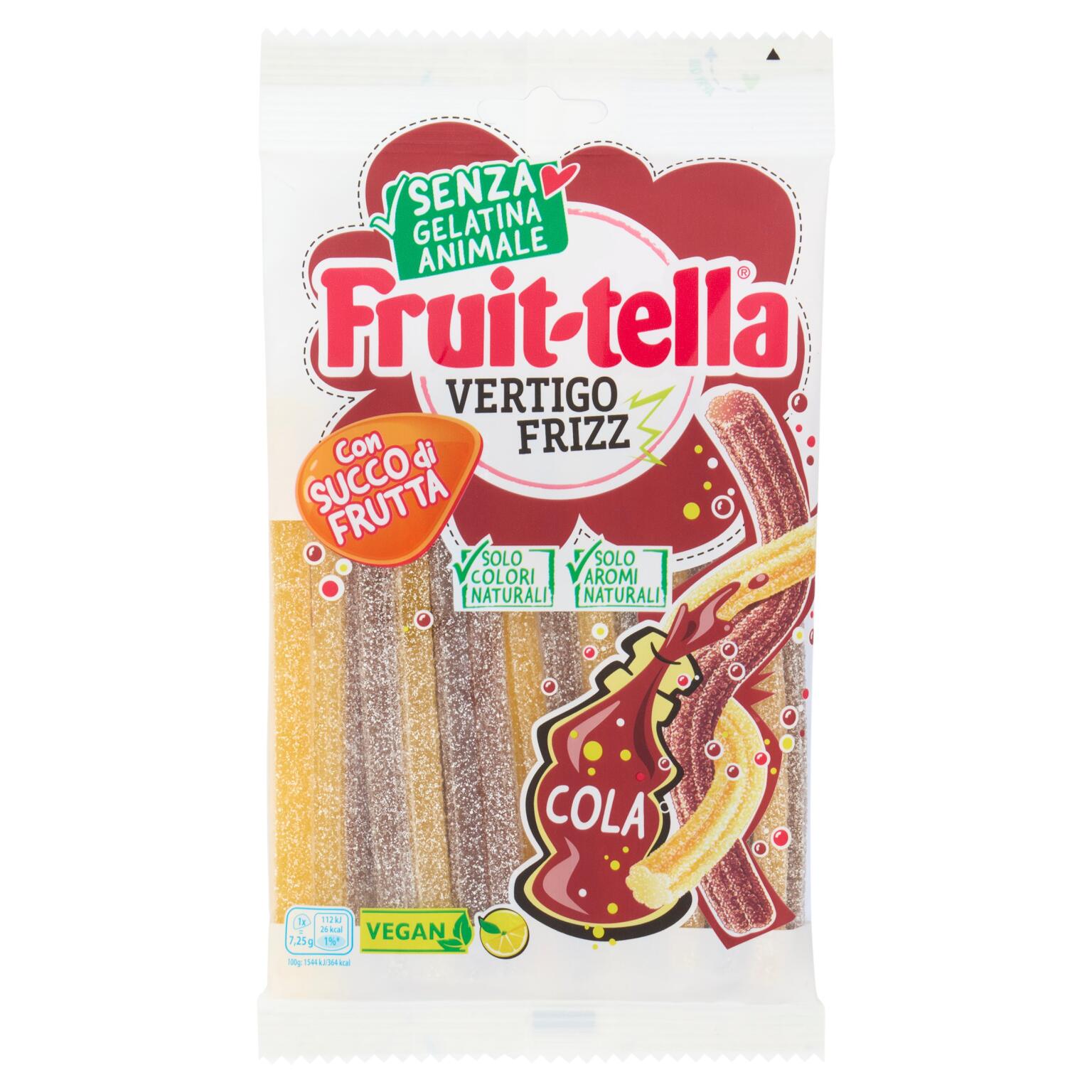 Caramelle Fruittella vertigo frizz Cola Lemon 145g - Prodotto • D'Ambros