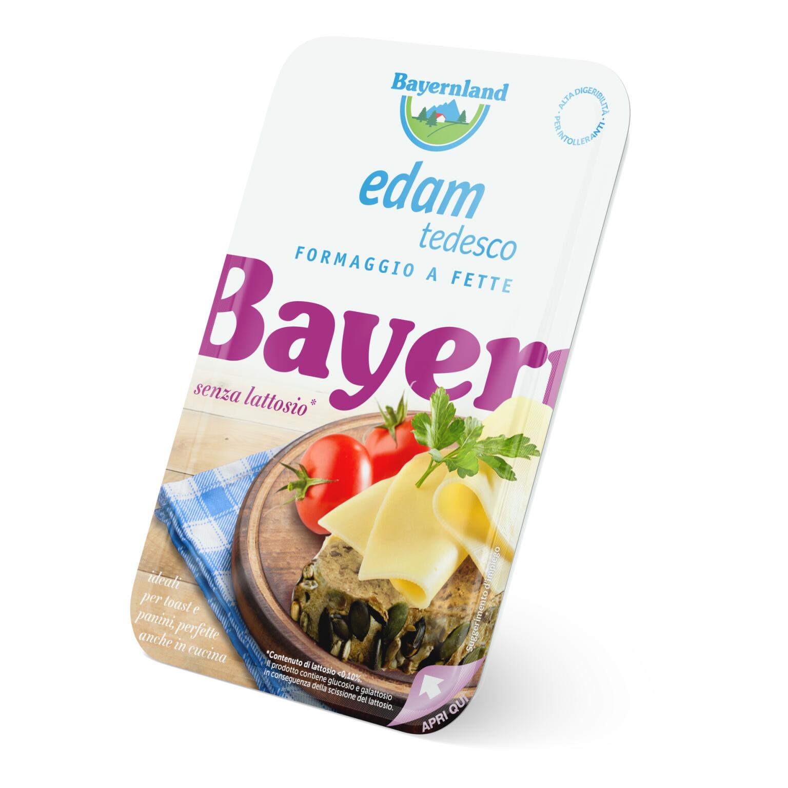 Edamer a fette 100g Bayernland senza lattosio - Prodotto • D'Ambros